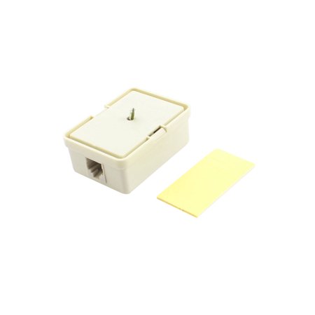 RJ11 6P4C Single Female Socket Plastic US Telephone Cable Connector Box ...
