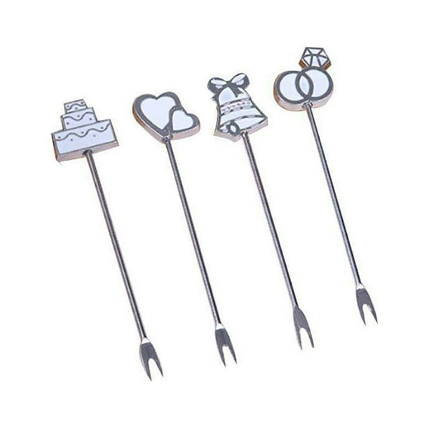 justharion 4pcs/set Ocean Style Starfish Shell Fish Shape Forks Cake ...