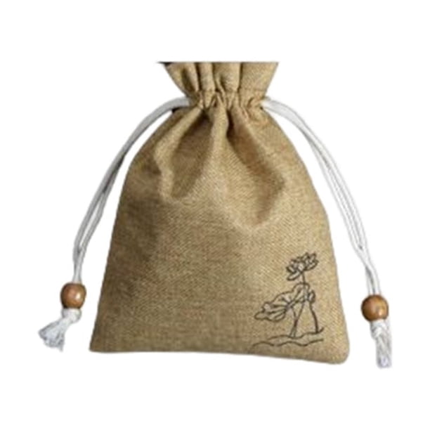 Enqiretly Fragrant Sachet Lotus Linen Jute Stationery Bag Gift Bags ...