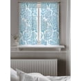 Blue Coastal Coral Curtains 54 Inch Length, Sheer Curtains for Bedroom ...