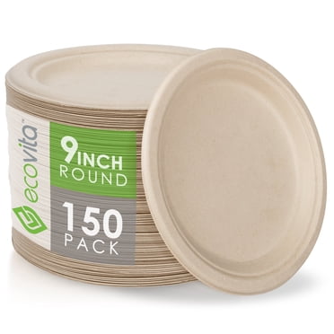 Ajm Packaging Green Label Economy Paper Plates - Microwave Safe - White ...