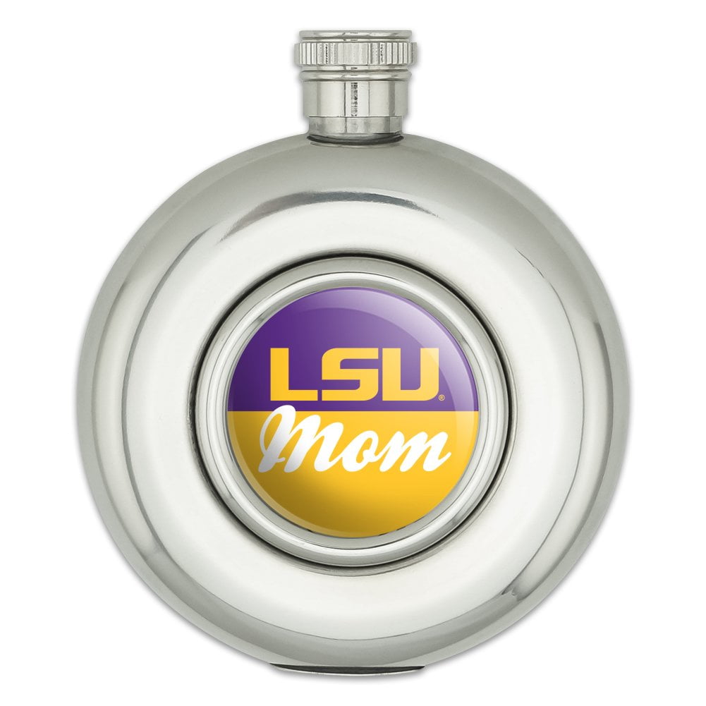 LSU Mom Round Stainless Steel 5oz Hip Drink Flask - Walmart.com