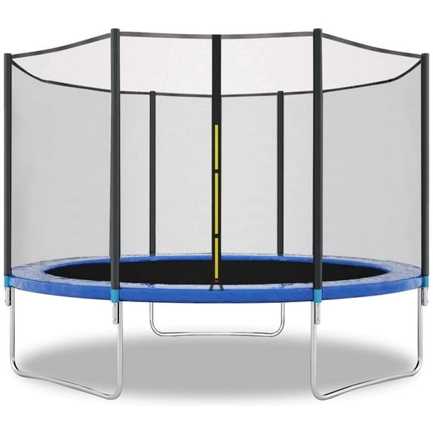 FDW 10FT Trampoline with Enclosure Net Ladder Outdoor Fitness ...