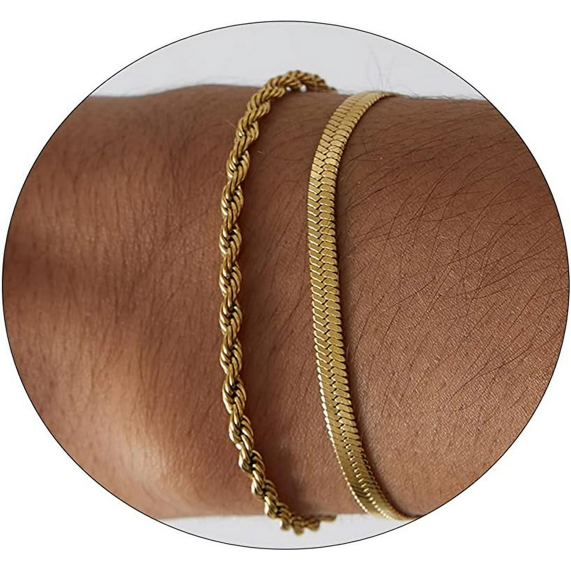 Click here for Salafire Dainty Gold Chain Bracelet Set For Women... prices
