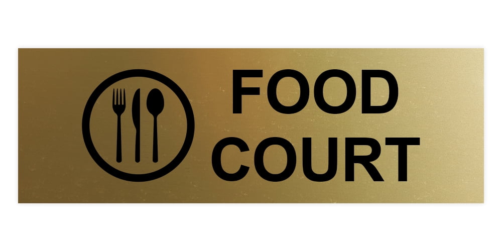 Basic Food Court Sign (Brushed Gold) - Large - Walmart.com