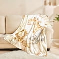 Adorable Giraffe Lion Elephant Print Cozy Warm Blanket, Perfect Holiday ...