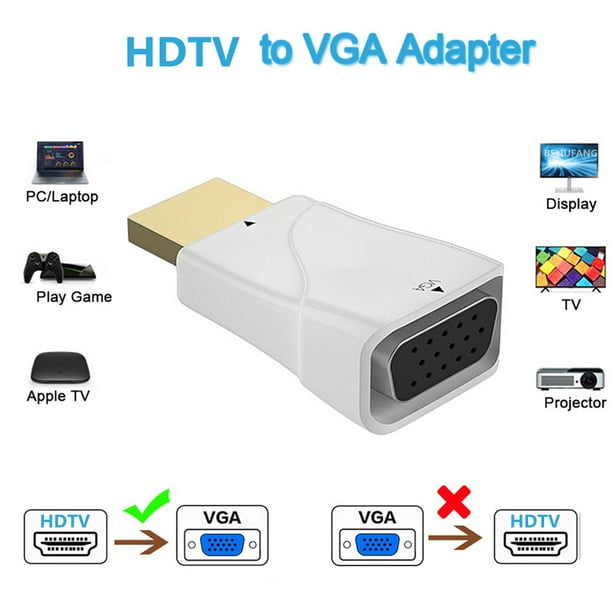 Computer HDMI-Compatible to VGA Converter for Set-Top Box HD 1080P VGA ...