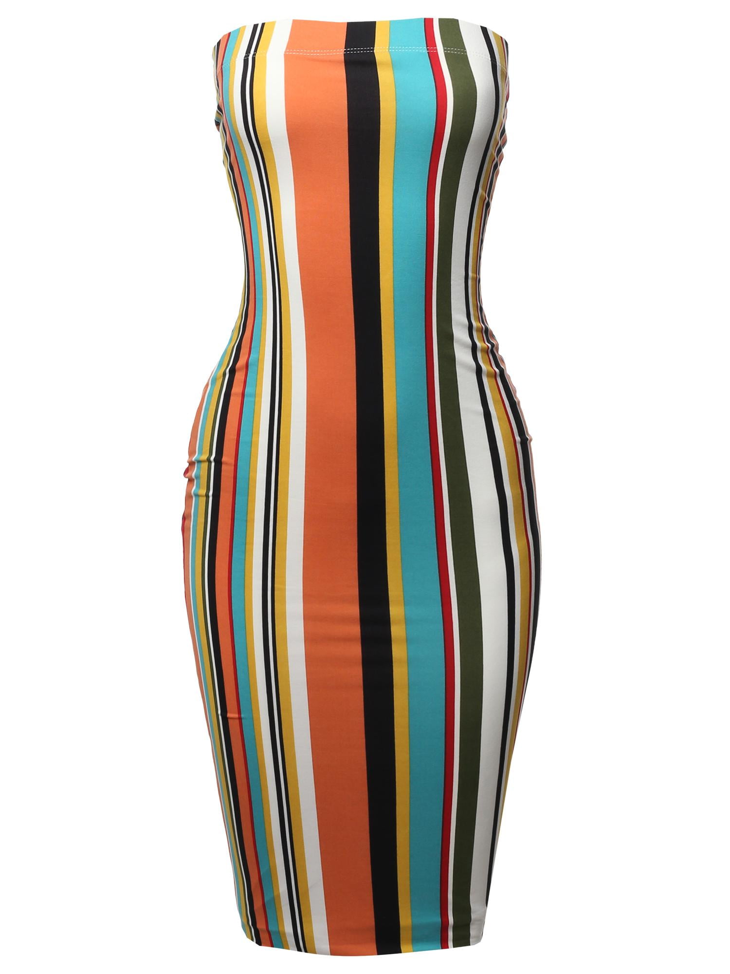 FashionOutfit Women's Super Sexy Comfortable Tube Top Bodycon Vertical ...