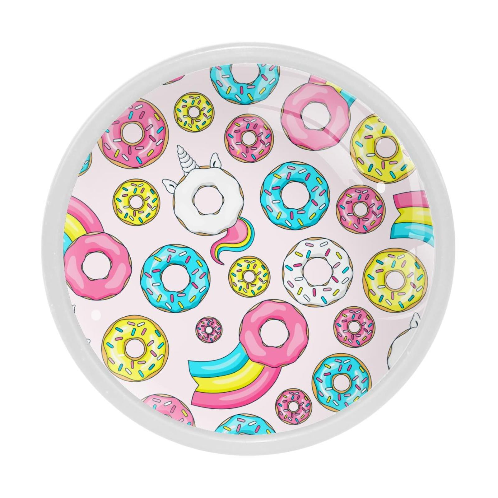 4 Pcs Cute Colorful Donuts Knobs for Kitchen Cabinet Cupboard Dresser ...