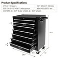 7-Drawer Rolling Tool Cart,Lockable Home Repair Tool Storage Organizer,Rolling Tool Box On ...