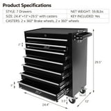 7-Drawer Rolling Tool Cart,Lockable Home Repair Tool Storage Organizer ...