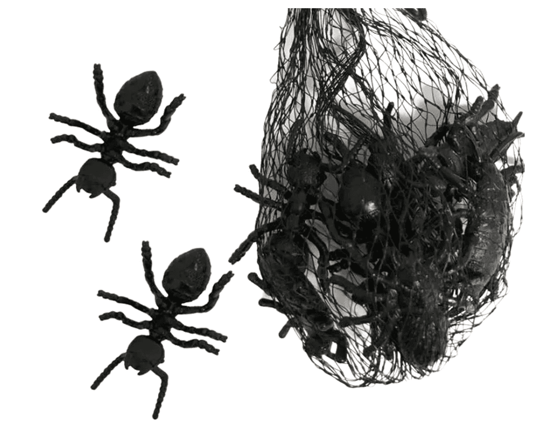 LESONE Halloween Plastic Insects (72pcs) Assorted Scary Black Ants ...