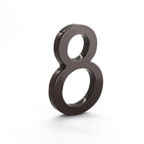 Montague Metal Products 6" Gold Floating or Flat Modern House Numbers 0 ...