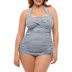 Simply Slim Women's Plus-Size Slimming Shirred Glam Sheath One-Piece Swimsuit - Walmart.com