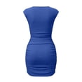 biudgviw Summer Dresses for Women Casual Cap Sleeve Bodycon Midi Dress ...