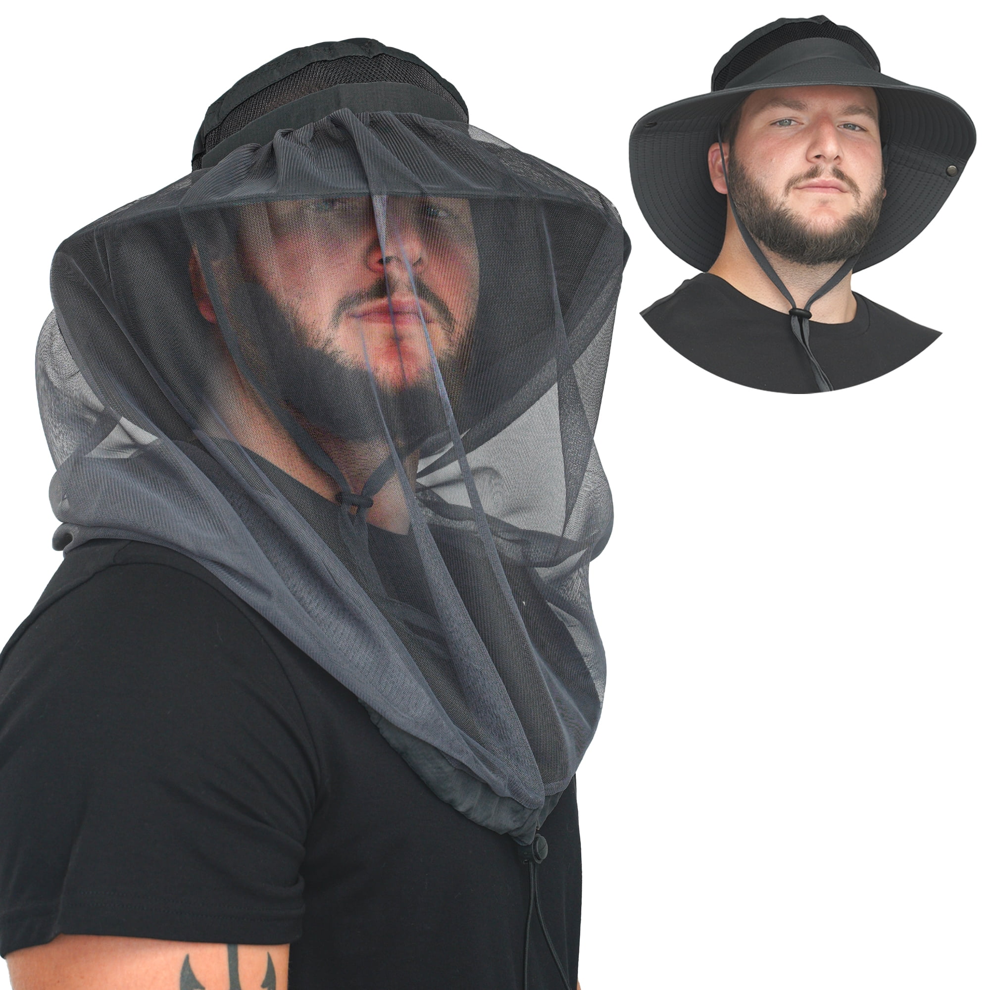 GearTOP Net Hat UV Protection Sun Hat Head Net Hat Fishing Hat for Men ...