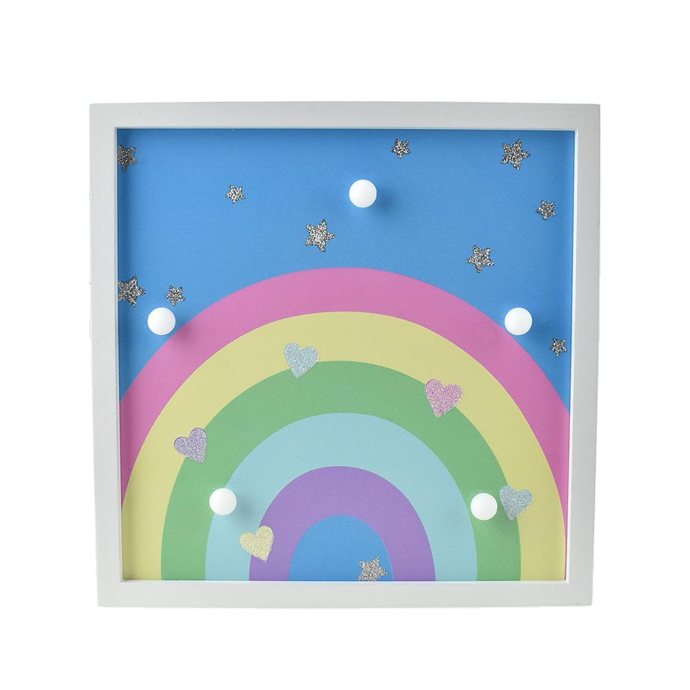 Rainbow LED Light Up Wood Frame, 9-1/4-Inch - Walmart.com