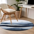Peak Golden Texture 3FT Round Area Rugs for Living Room Blue Watercolor ...