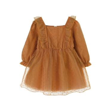 YEEDISON Toddler Girl Fall Clothes Floral Print Long Flying Sleeve Girls Dress Boho Kids Dresses ...