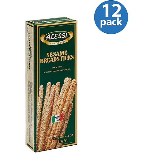 Alessi Sesame Breadsticks, 4.4 oz, (Pack of 12) - Walmart.com