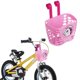 Bike Basket for Kid Girls, MINI-FACTORY Cute Pink Unicorn Pattern ...