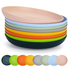 Maddak Plastic Plate with Inner Lip, Sandstone, 9 Inch, Dishwasher and ...