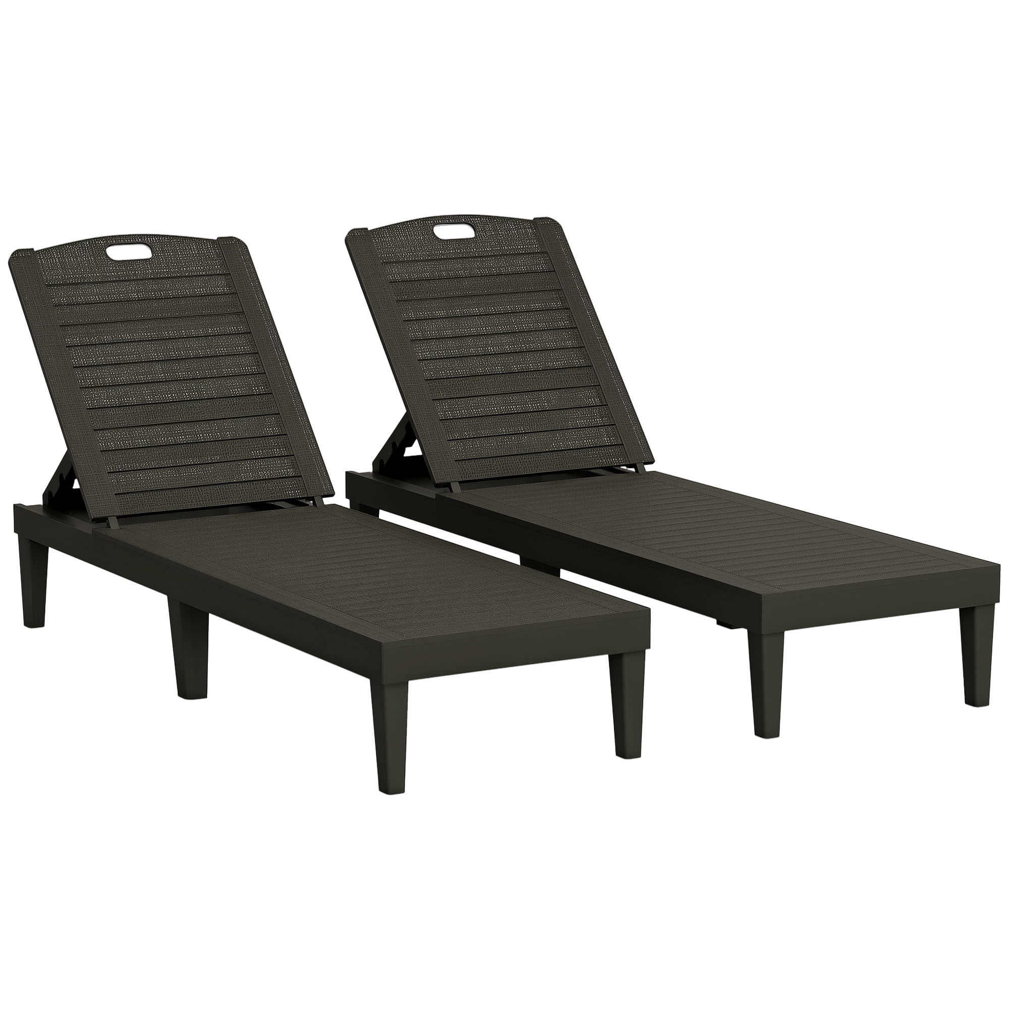 Click here for Outsunny Outdoor Chaise Lounge Chairs Set Of 2  Ta... prices