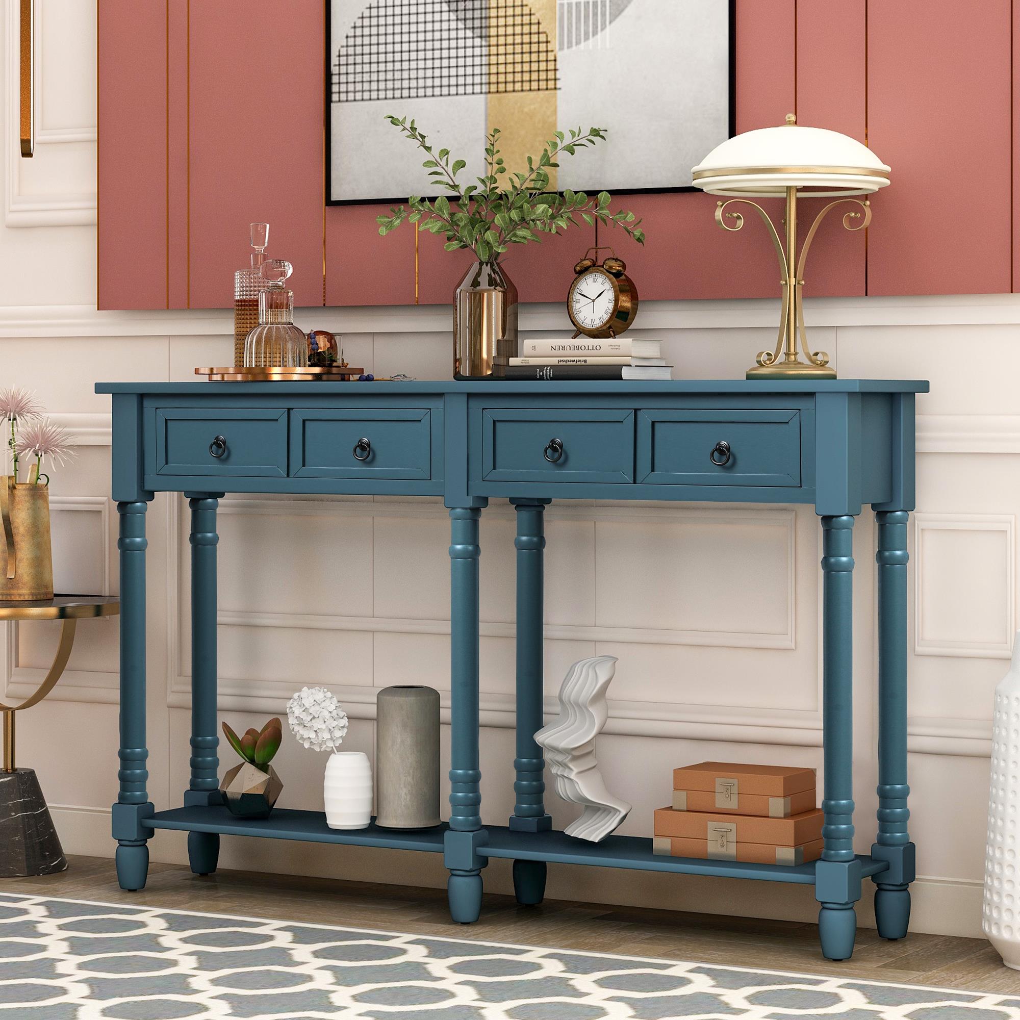 Zimtown Glam Wood Buffet Sideboard Console Sofa Table Side Desk ...