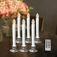 Gamexcel LED Flameless Taper Candles, Silver Holders, Remote Control ...