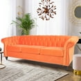 Yocwo 84" Velvet Sofa,3 Seater Chesterfield Sofa,Chesterfield Velvet ...