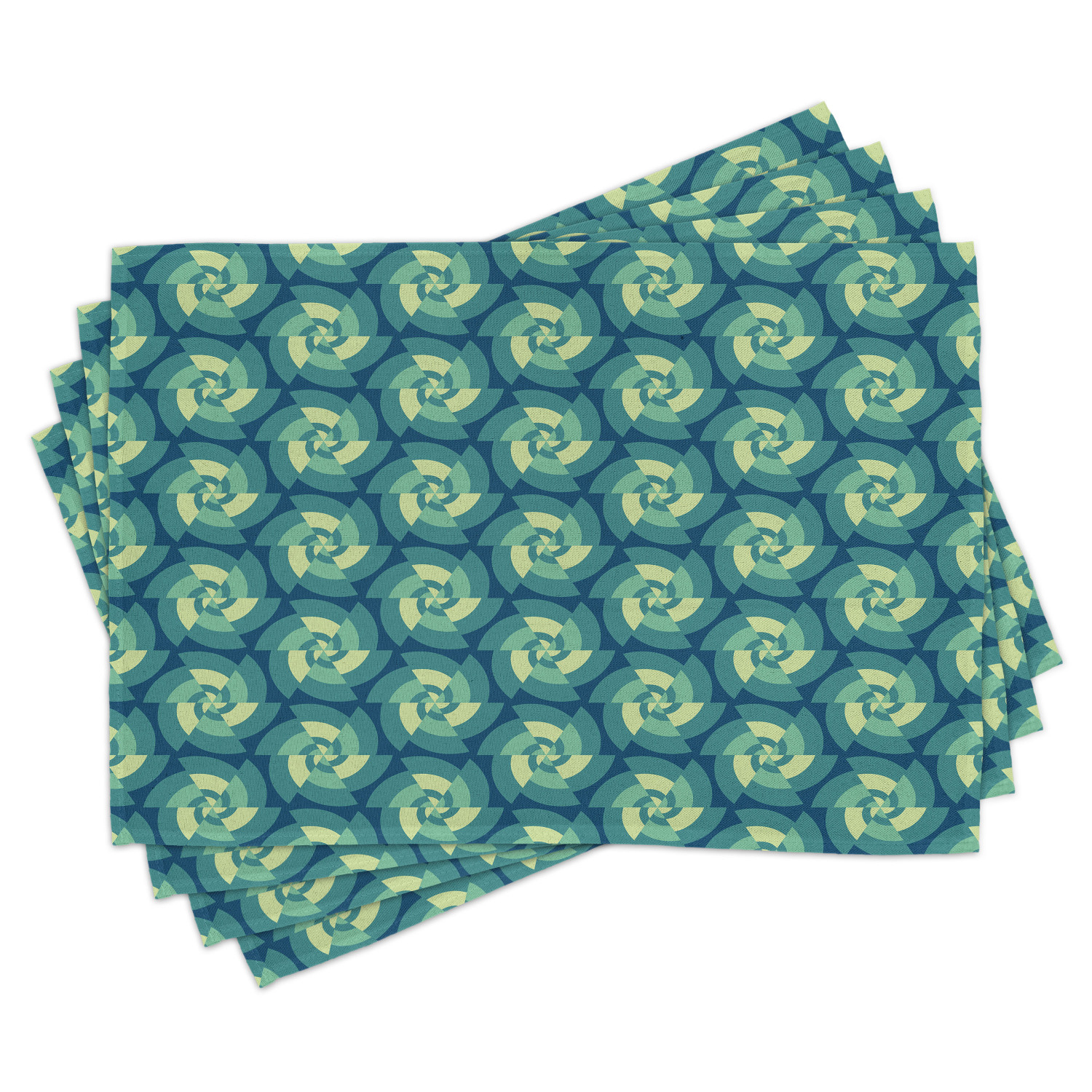 Ambesonne Abstract Place Mats Set of 4, Retro Triangles, Standard Size ...