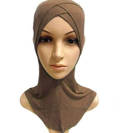 Muslim Cotton Full Cover Inner Hijab Hat Cap Islamic Head Wear Band ...