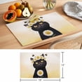 Daisy Black Cat Placemats Set of 6 Farmhouse Animals Bees Botanical ...