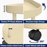 Villertech End Table with Wheels,Sofa Side Table,Modern Nightstand for ...
