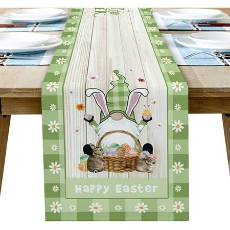 Easter Day Cotton Linen Table Runner Dresser Scarves,Happy Easter ...