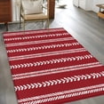 Area Rug 3x5ft Abstract Stripes Leafy Vine Lines Area Rugs Washable Low ...