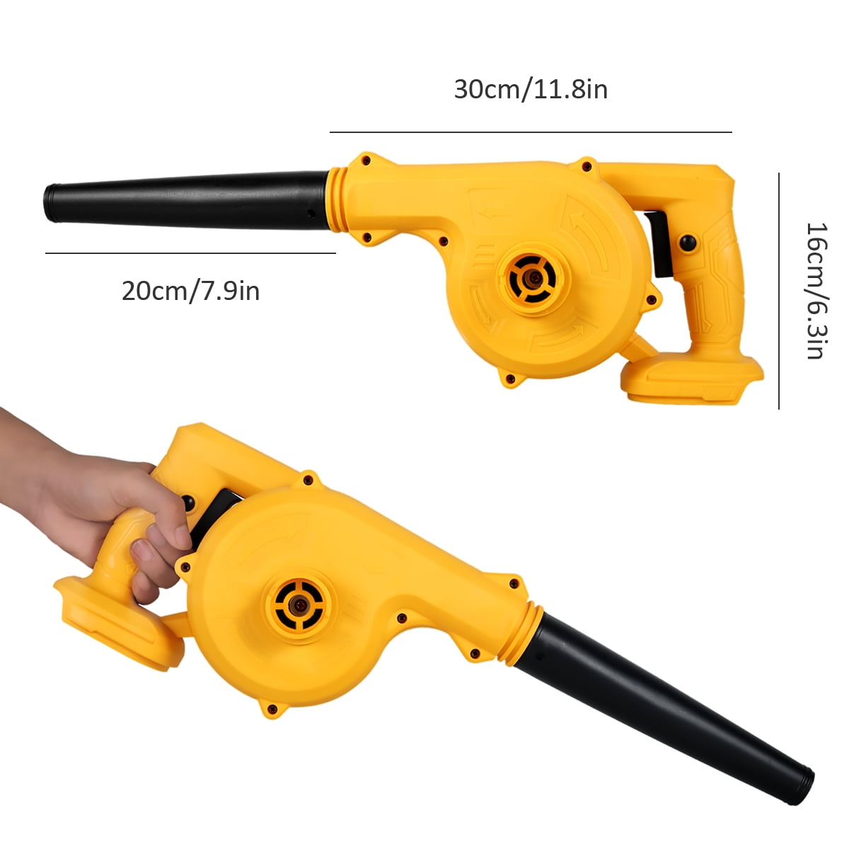 Buy Cordless Air Blower Electric Handheld Leaf Blower with Blowpipe and ...