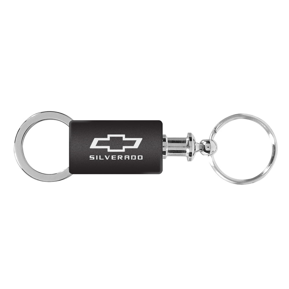 Chevy Chevrolet Silverado Black Anodized Aluminum Valet Key Chain ...