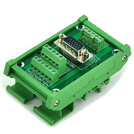 D-SUB DB15HD Male DIN Rail Mount Interface Module, Breakout Board ...