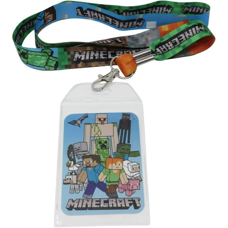 Minecraft Characters Double Sided Lanyard with ID Holder New Licensed ...