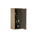 14.17 Inch Wall-Mounted Floating Bathroom Storage Cabinet, Louvered ...