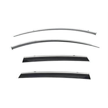 Wellvisors Side Window Visors Wind Deflectors Rain Guard With Chrome ...