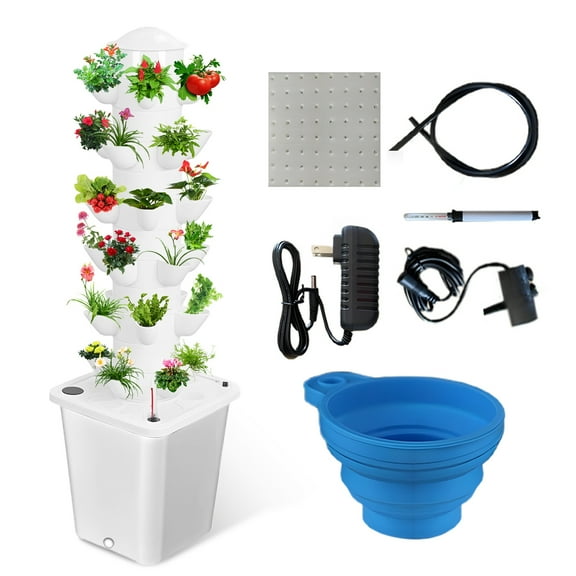 Mustrod Hydroponic Growing System 30-Plants Indoor Vertical Tower ...