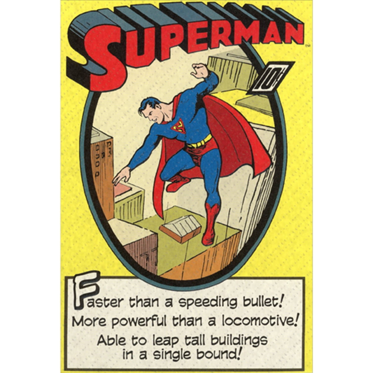 Recycled Paper Greetings Superman Faster Than a Speeding Bullet Funny ...