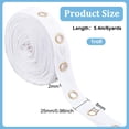 1 Bag 6 Yards Flat Cotton Cord with Light Gold Tone Alloy Eyelets ...
