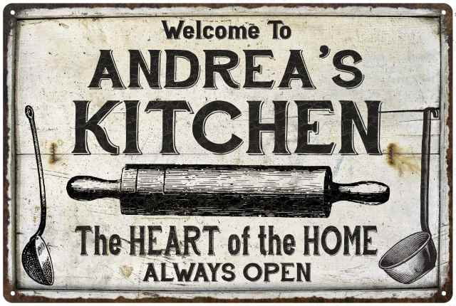 ANDREA'S Kitchen Farmhouse Sign Gift 8x12 Metal 208120033084 - Walmart.com