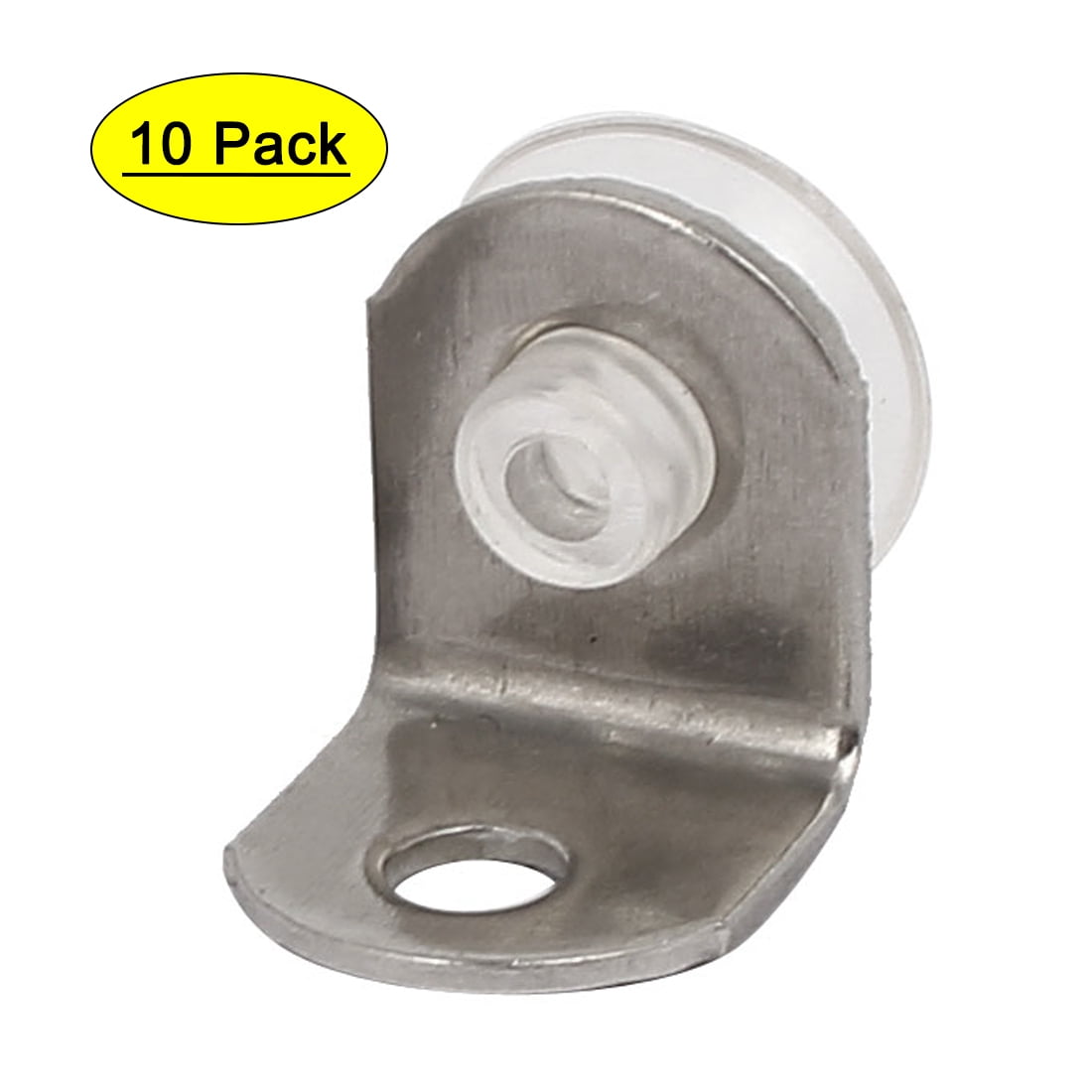 Unique Bargains Stainless Steel 90 Degree Angle Glass Shelf Supports ...