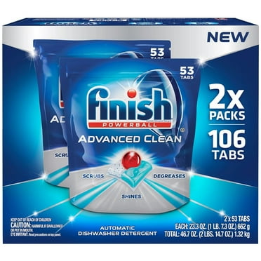 Finish All In 1, Dishwasher Detergent - Powerball - Dishwashing Tablets ...