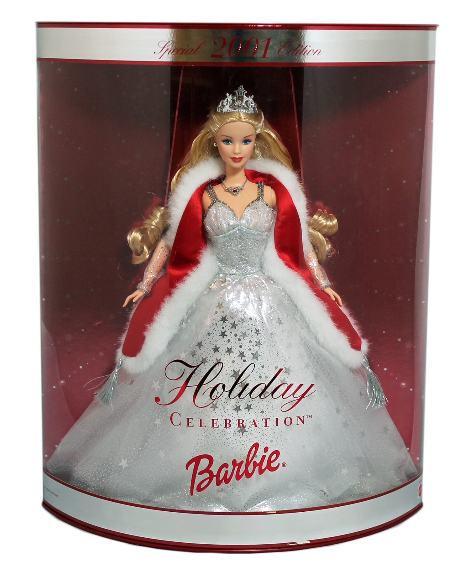 2001 Holiday Celebration Barbie NRFB 50304 Non Mint Box Walmart 2001-holiday-celebration-barbie-nrfb-50304-non-mint-box-walmart