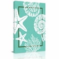Coastal Canvas Wall Art for Living Room, Starfish Shell Coral Rustic ...